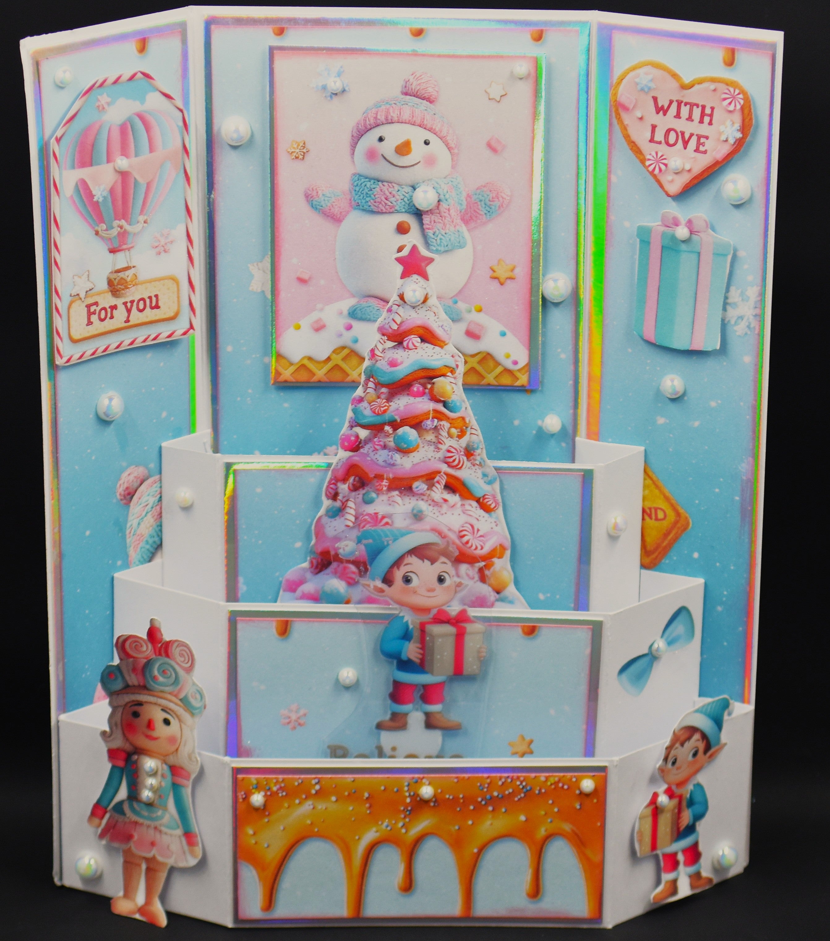 TK Paper Boutique Ready to Assemble Card Making Kit - Tiered Hexagon P ...