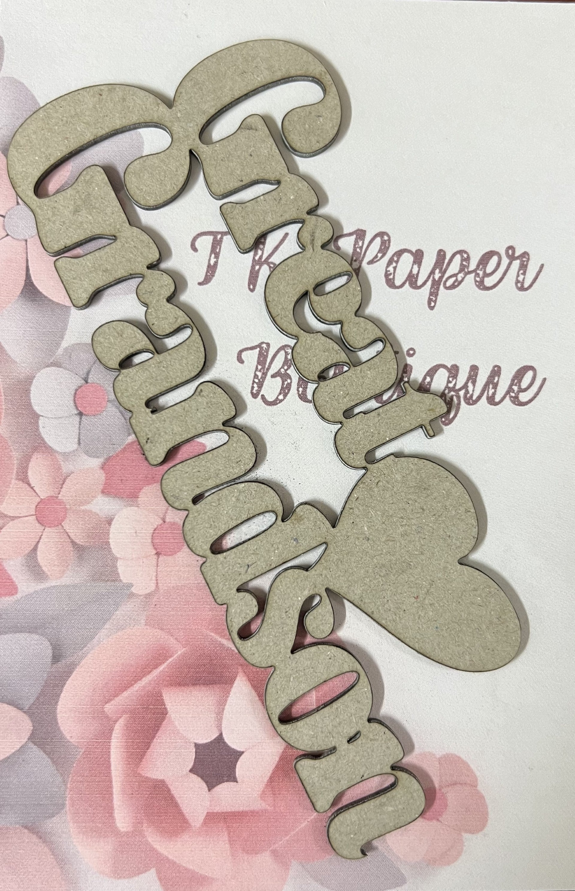 TK Paper Boutique Laser Chipboard - Great Grandson – TKPaperboutique