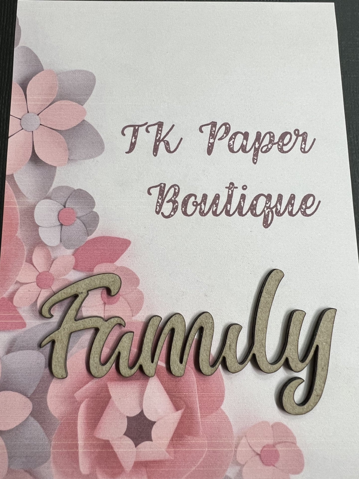 TK Paper Boutique Laser Chipboard Piece - Family – TKPaperboutique
